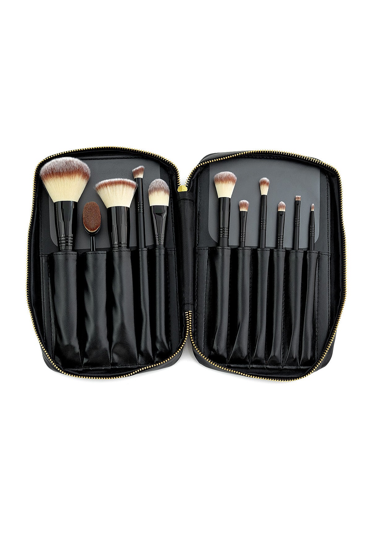 Professional Makeup Artist Complete 11-Piece Brush Kit - Mixed Brown ...